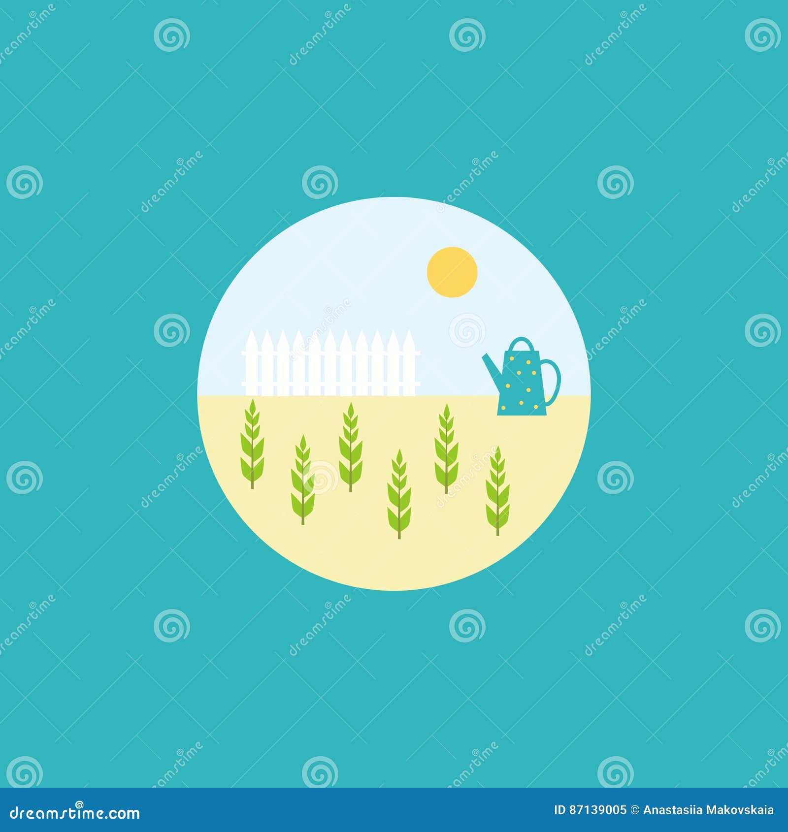 Vector plant flat icon. stock vector. Illustration of garden - 87139005
