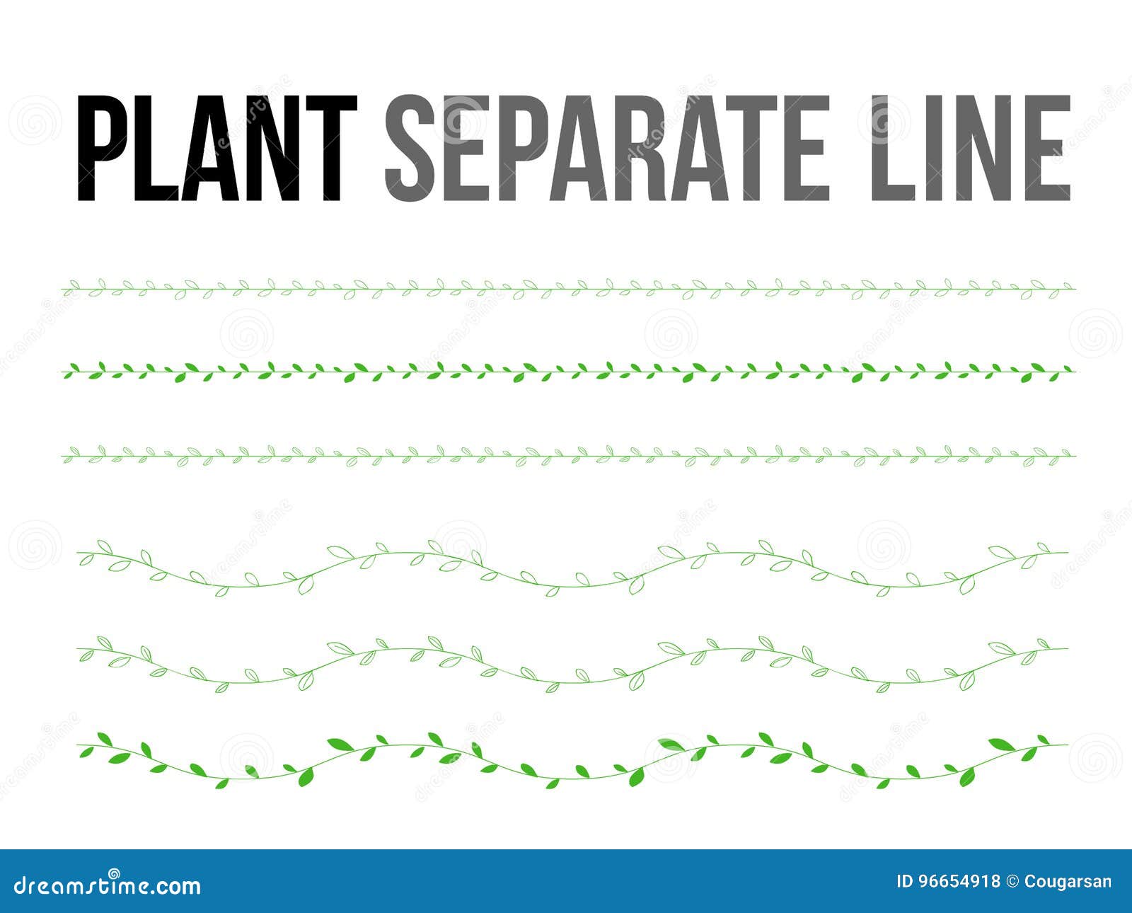 Vector Plant Separate Line for Design Layout Component Stock Vector ...