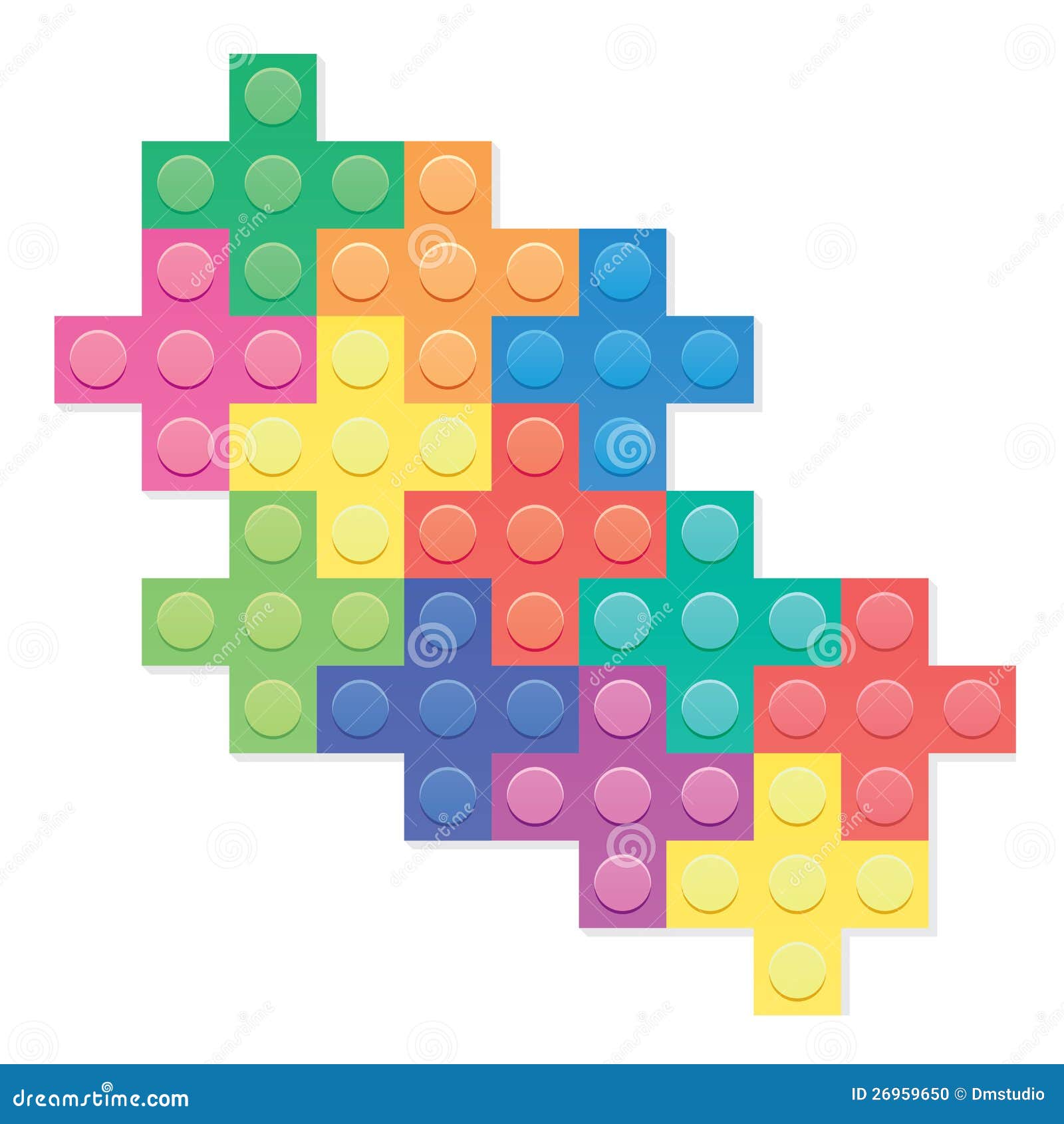Vector plastic blocks stock vector. Illustration of group - 26959650