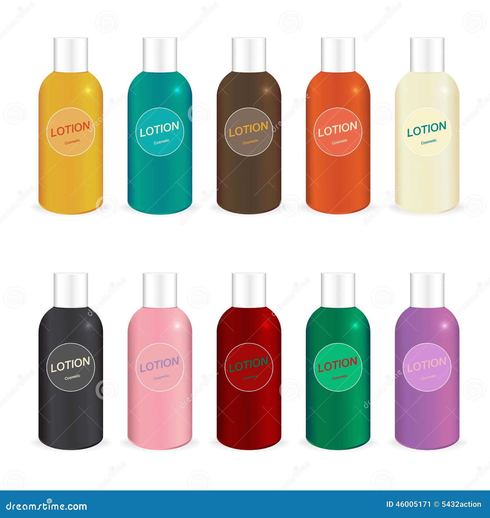 Vector of Plastic Bottle Template Stock Vector - Illustration of round ...