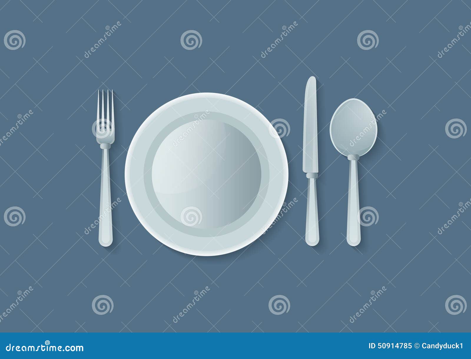 Vector Plate Fork Table Set Stock Vector - Illustration of setting ...