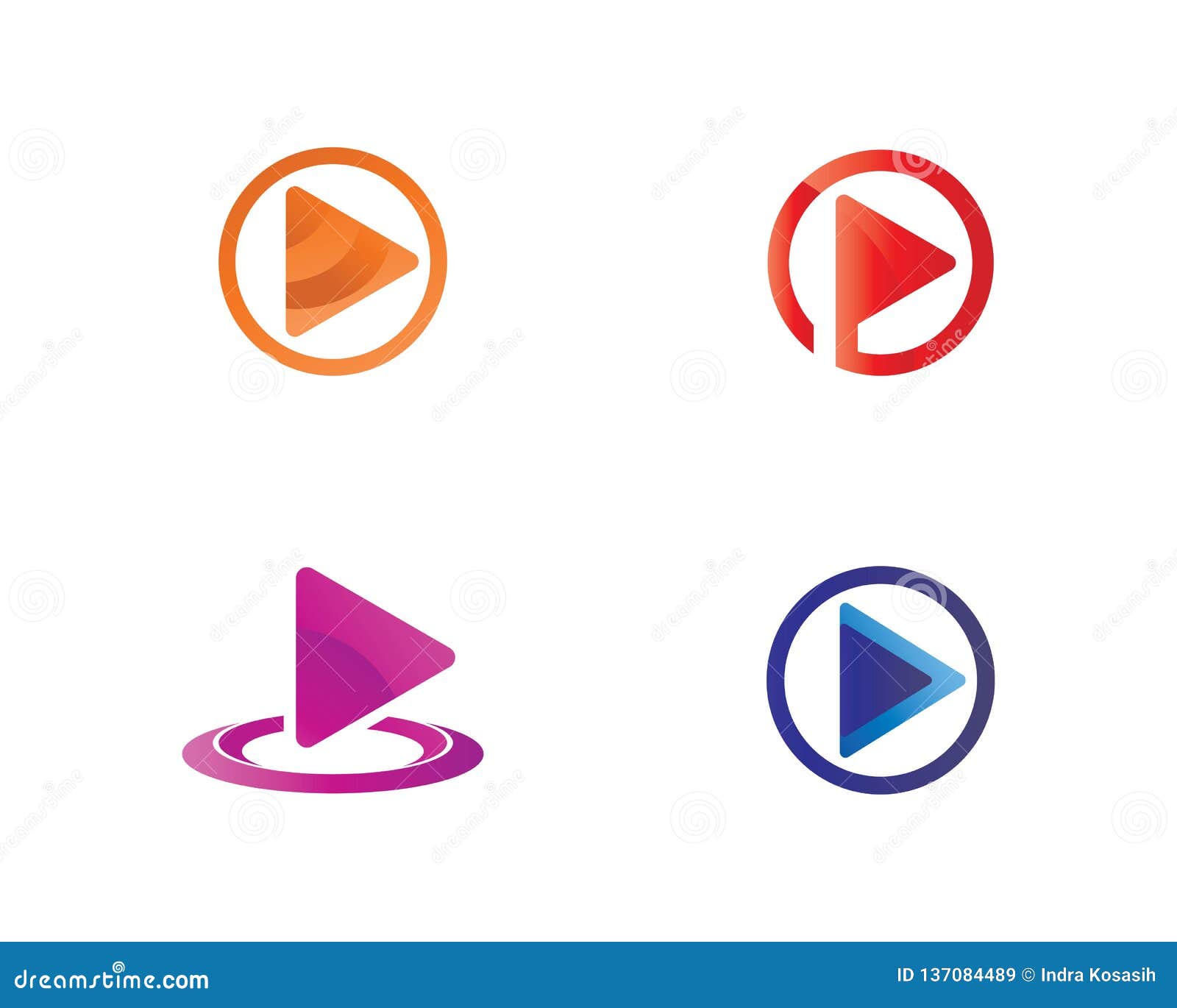 Vector play button icon stock vector. Illustration of template - 137084489