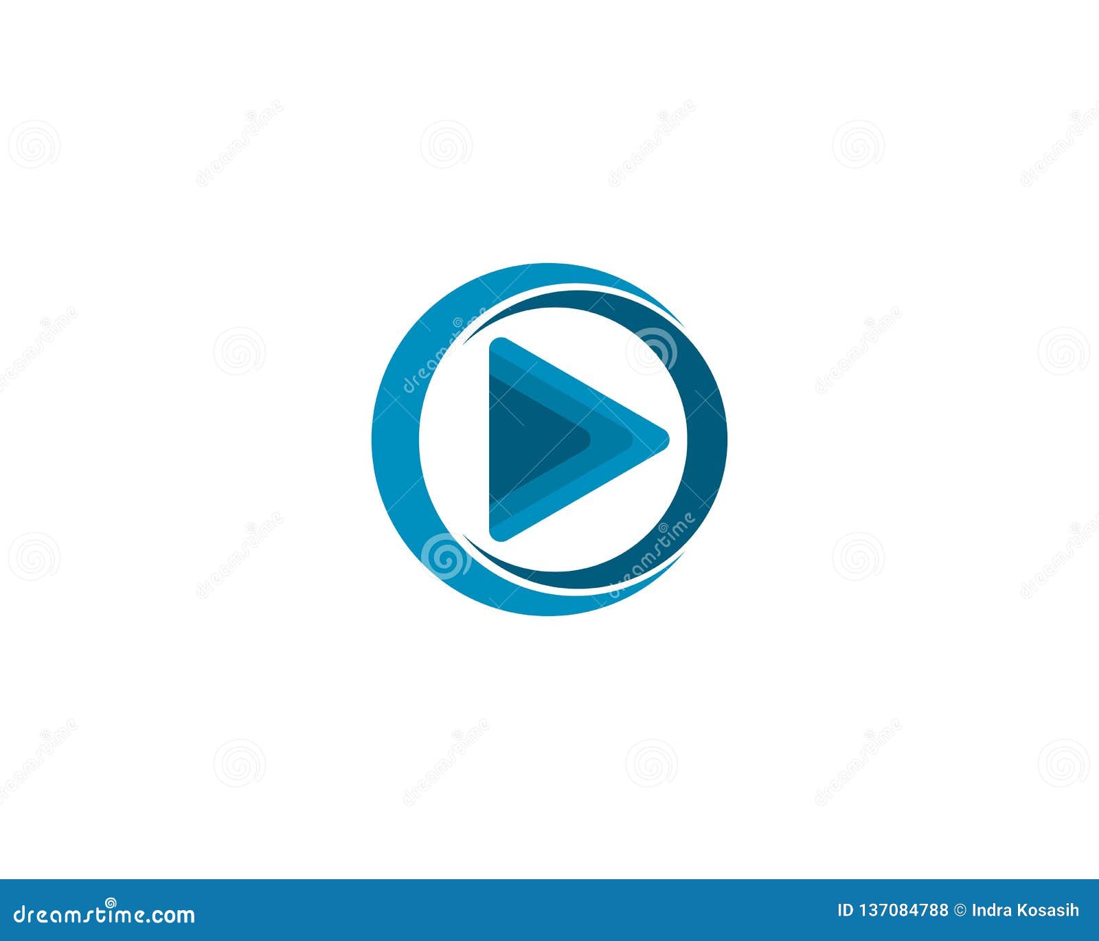 Vector play button icon stock vector. Illustration of concept - 137084788