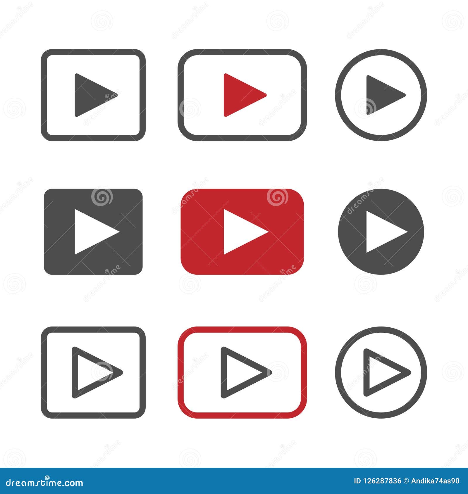 Single Play Button Stock Illustrations – 7,088 Single Play Button Stock ...