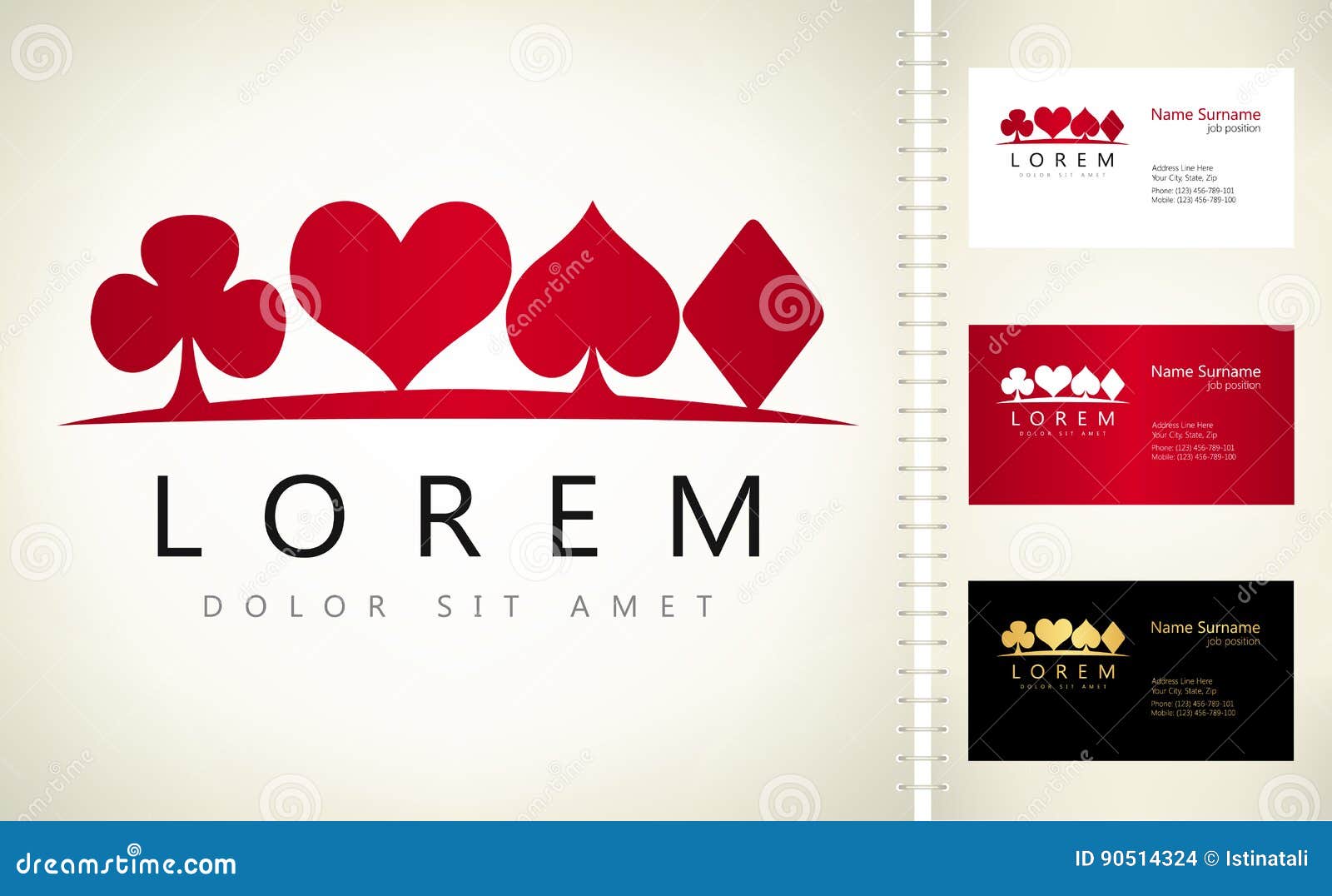 Vector Playing Card Suit Logo Vector Stock Vector - Illustration of ...