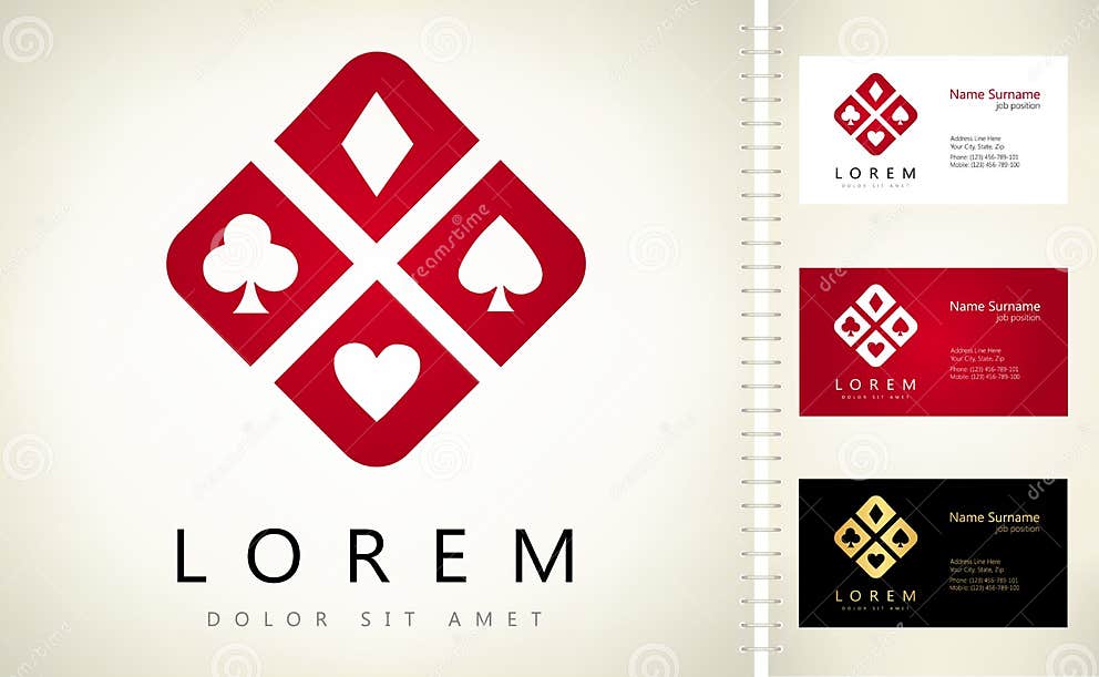 Vector Playing Card Suit Logo Vector Stock Vector - Illustration of ...