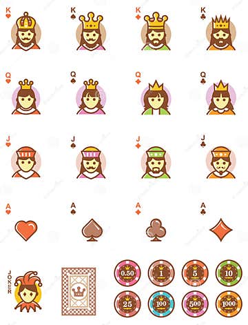 Vector Playing Cards Elements Set Stock Illustration - Illustration of ...
