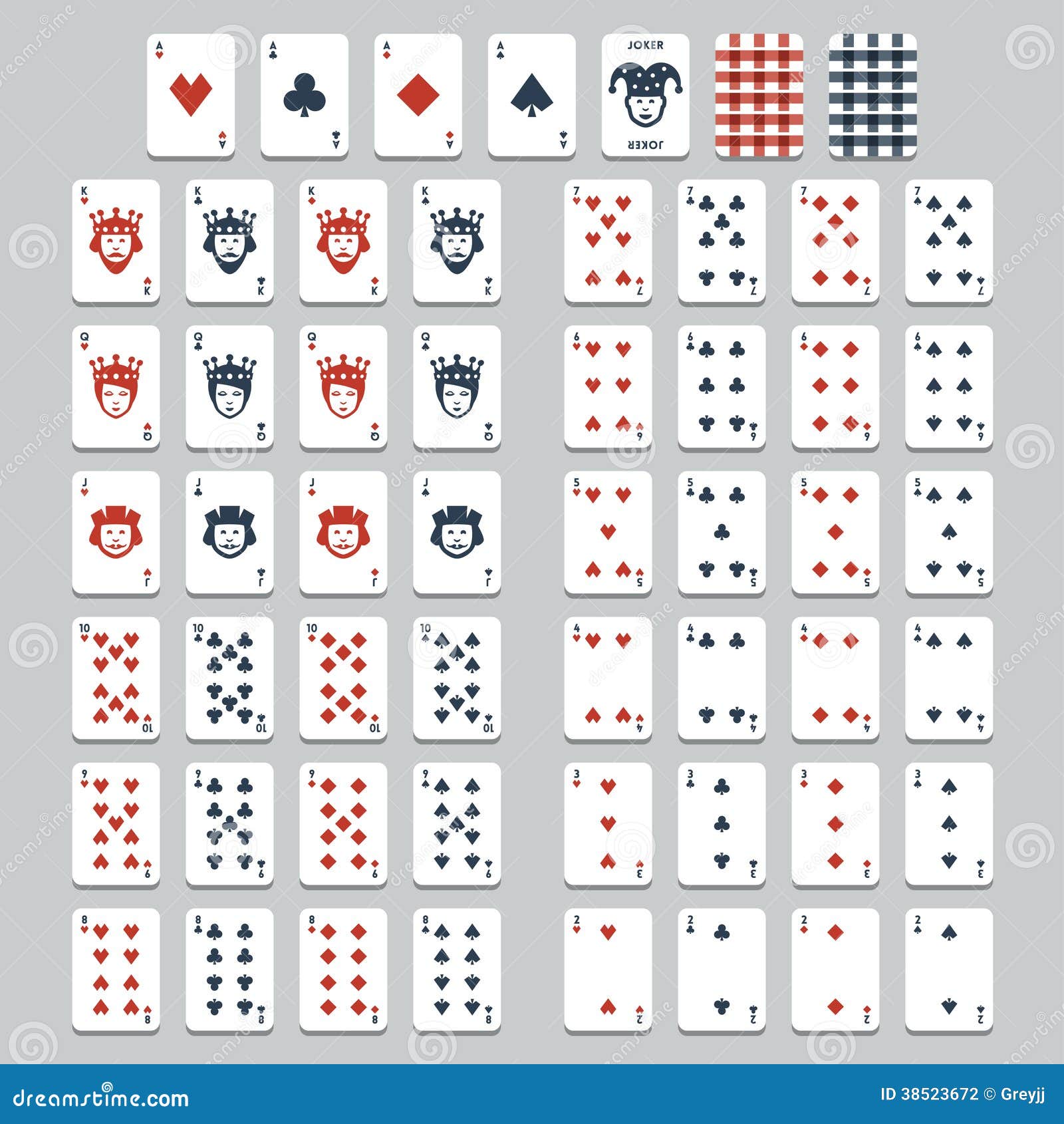 Vector playing cards stock vector. Illustration of queen - 38523672