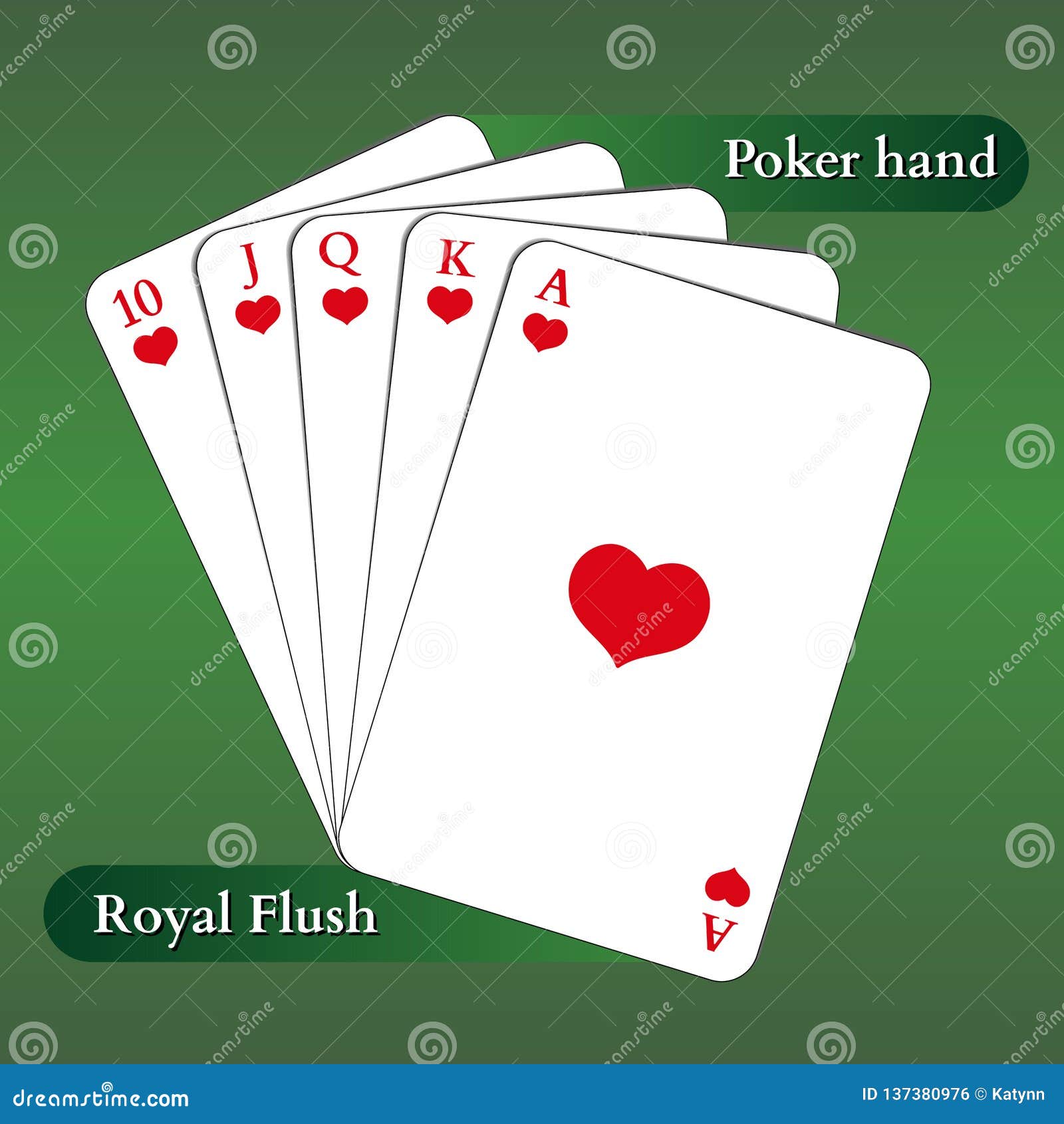 Vector Playing Cards. Poker Hand. Royal Flush Stock Vector ...