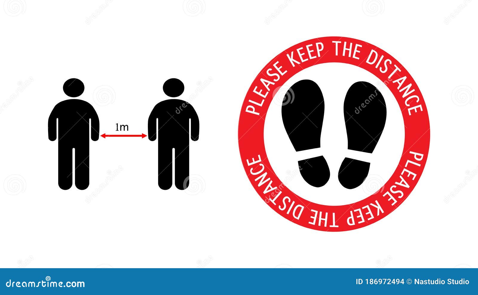 Vector Please Keep the Distance Message Social Distance. Social ...