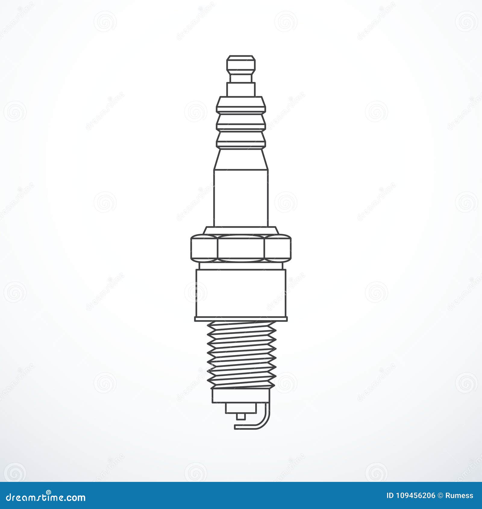 Vector plug spark isolated stock vector. Illustration of service ...