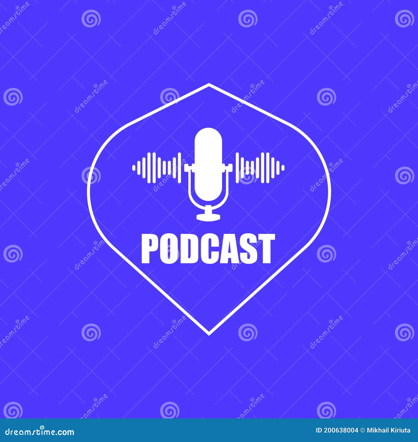 Vector Podcast Badge, Stamp Logo. Vector EPS10 Stock Vector ...