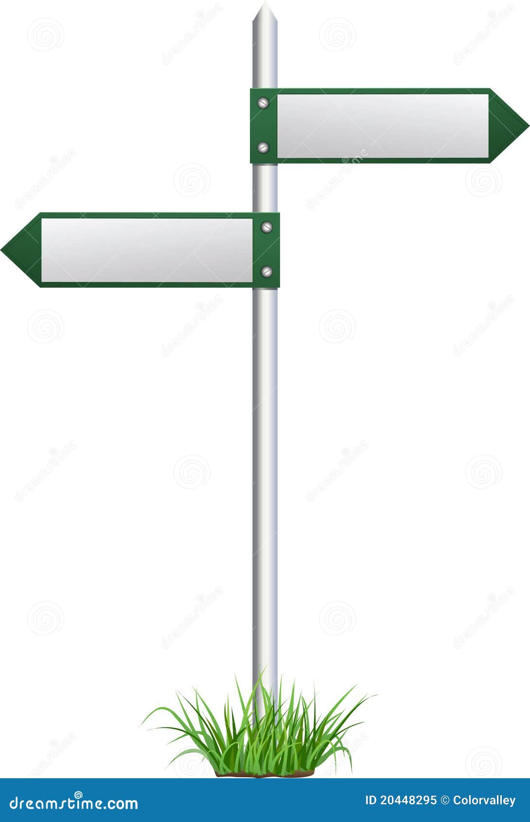 Vector Pointer Boards on a Grass Stock Vector - Illustration of post, arrow: 20448295