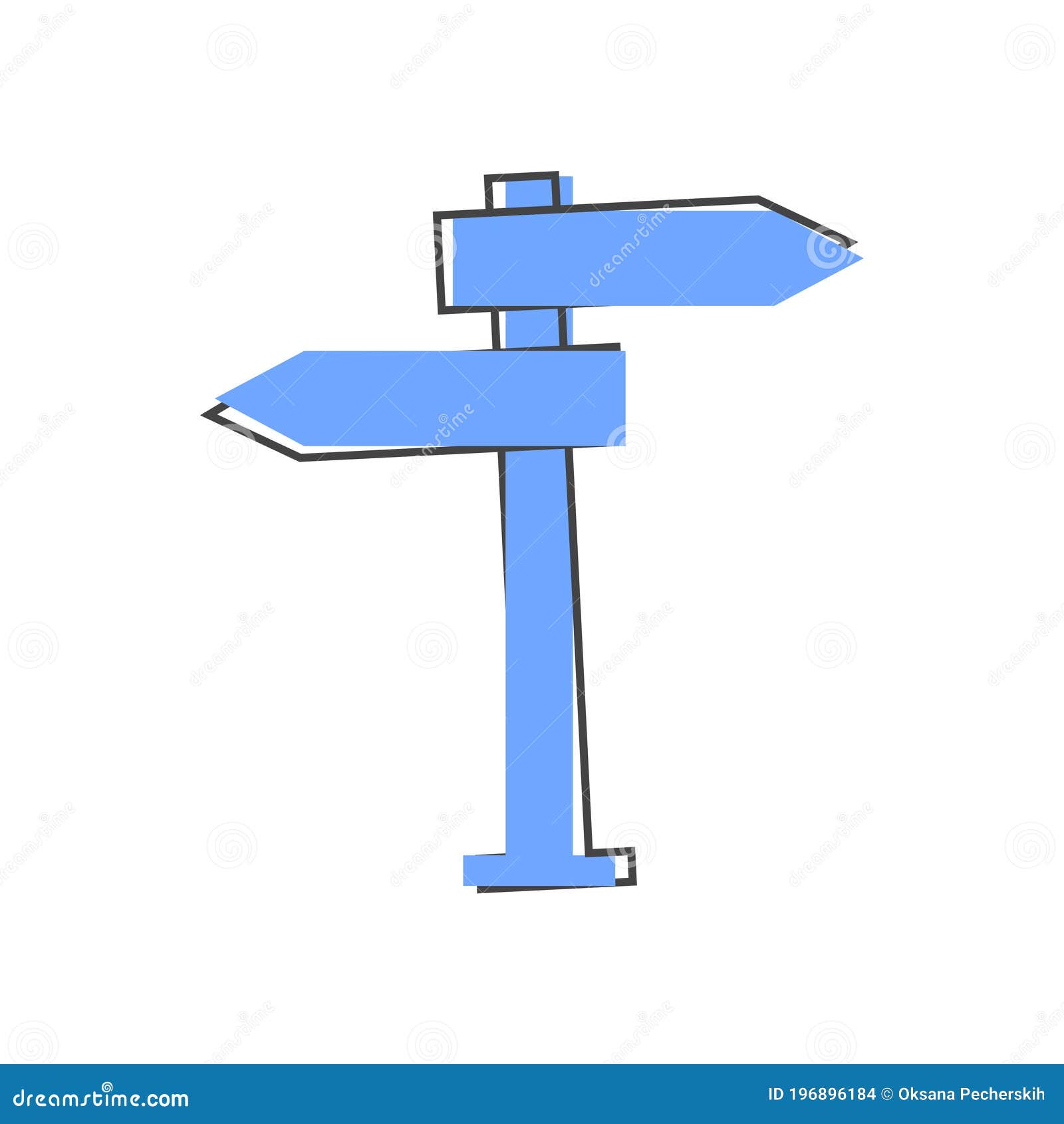 Vector Pointer Direction Icon Cartoon Style on White Isolated ...