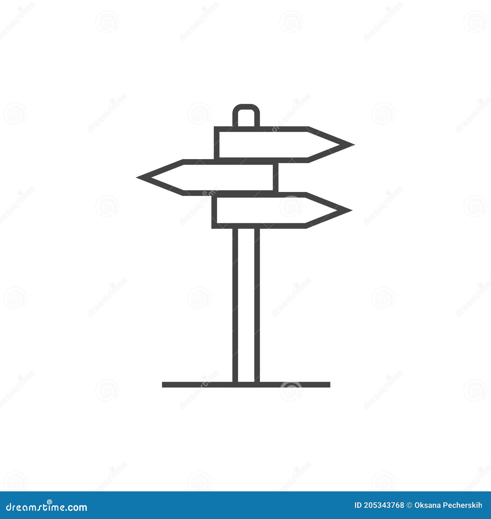 Vector Pointer Direction Icon on White Isolated Background Stock Vector ...