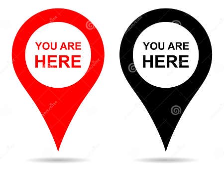 Vector Pointer Map Pin Navigation. You are Here Sign Stock Vector ...