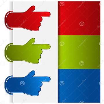Vector Pointers of Hand - Navigation Template Stock Vector ...