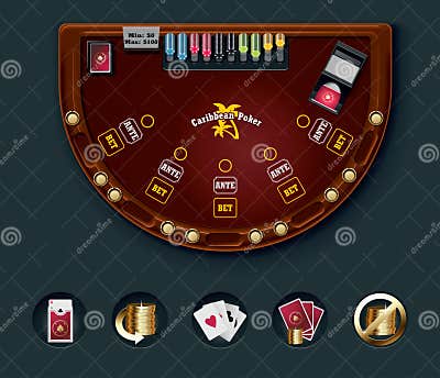 Vector poker table layout stock vector. Illustration of hold - 15086399