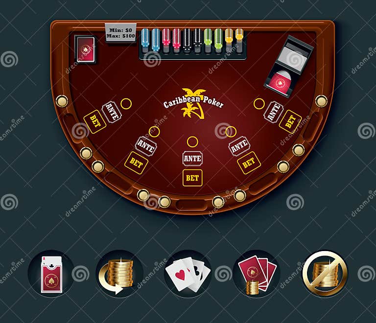 Vector poker table layout stock vector. Illustration of hold - 15086399
