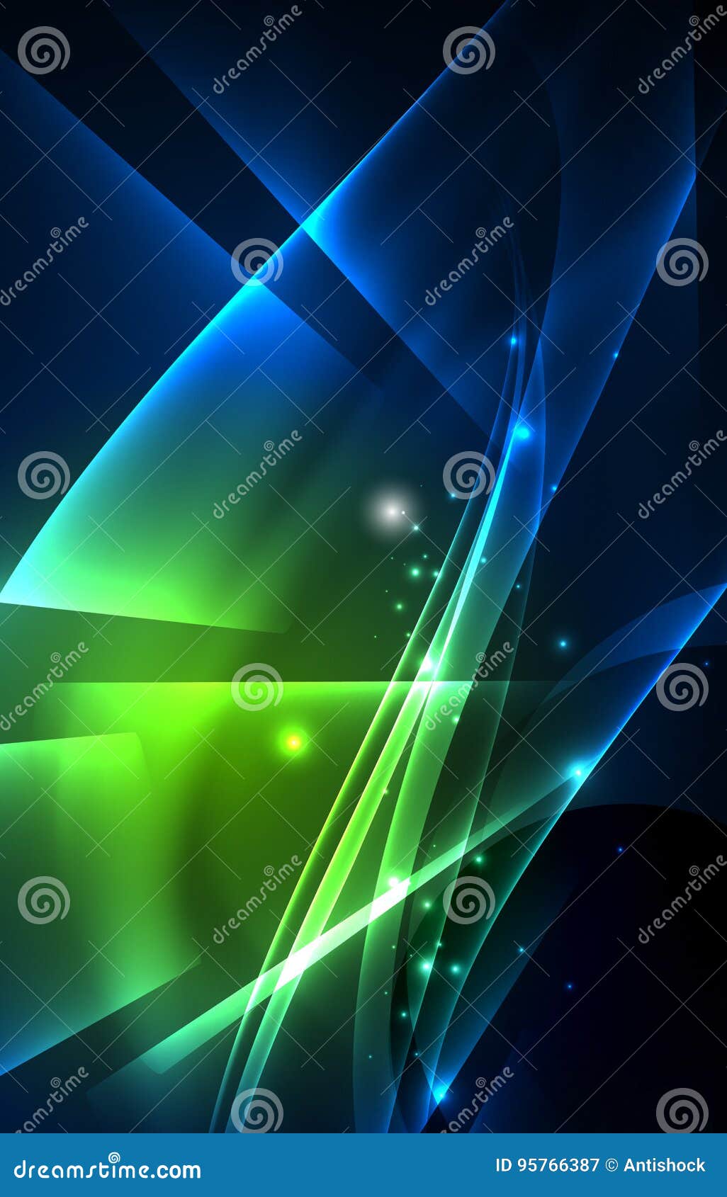 Vector Polar Lights Concept Background Stock Vector - Illustration of ...