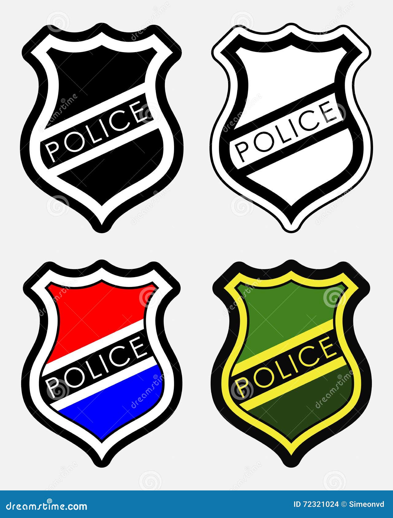 Police Badges. Security Signs And Symbols Government Department Officer ...