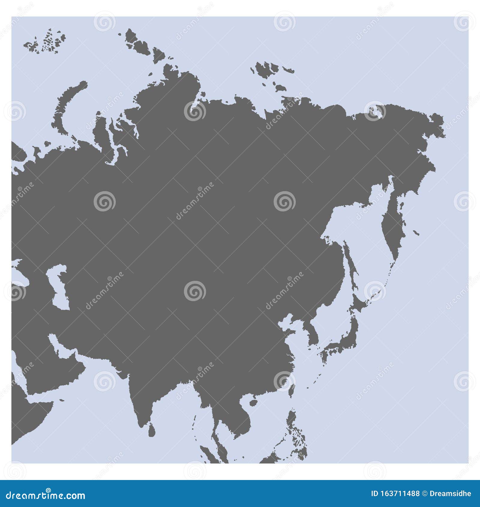 Vector Political Map of Asia Stock Vector - Illustration of cartography ...