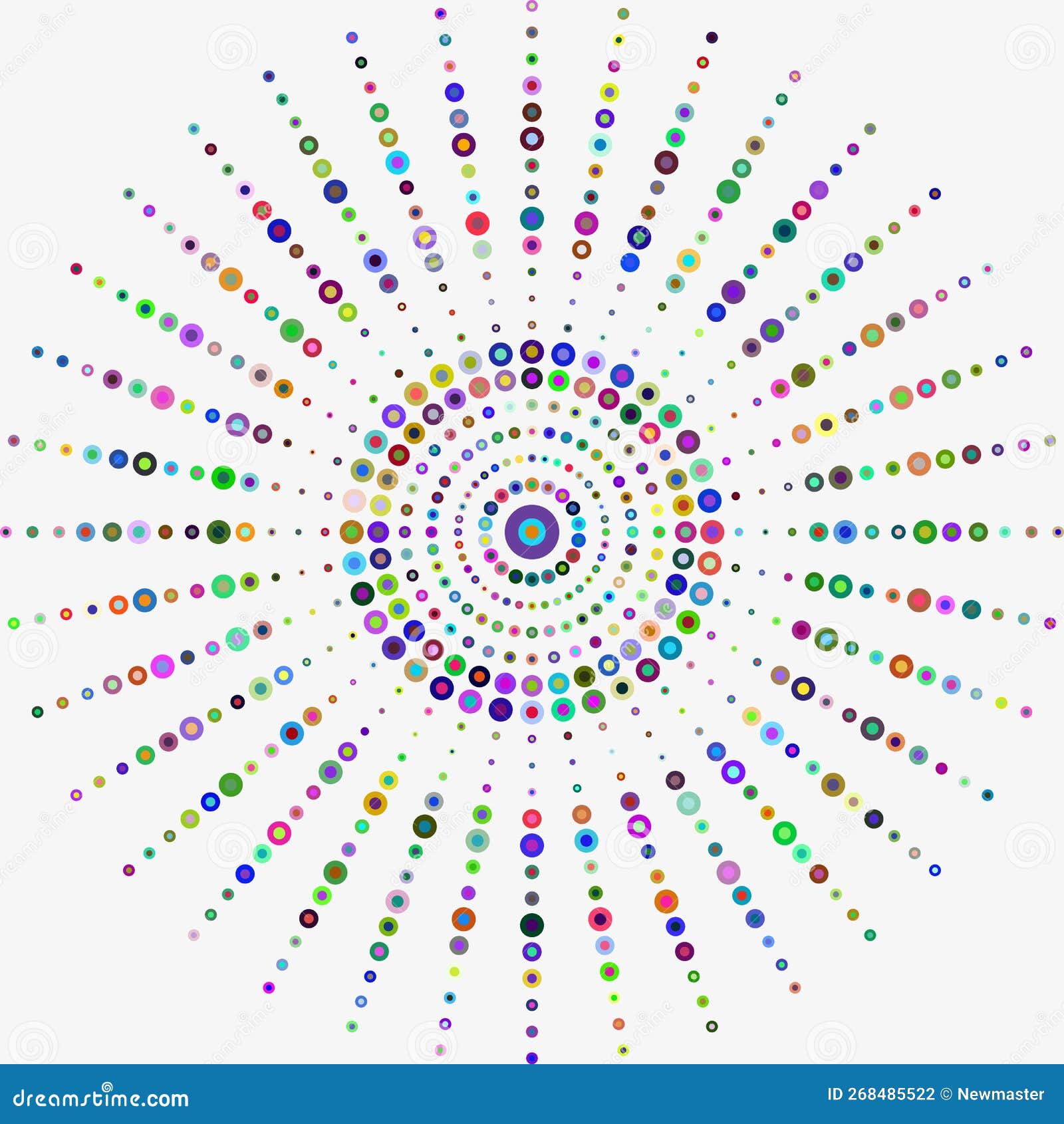 Vector Polka Dot Pattern with Colorful Circles on a White Stock Vector ...