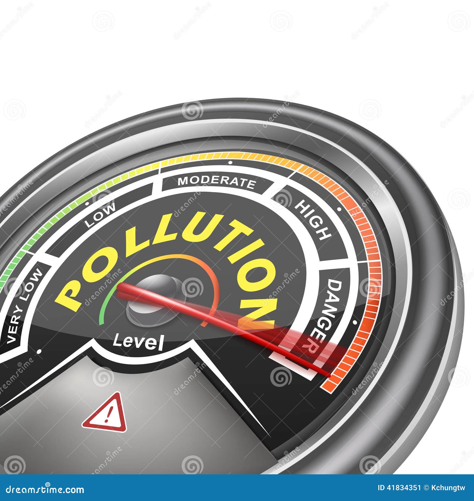Vector Pollution Conceptual Meter Indicator Stock Vector - Illustration ...