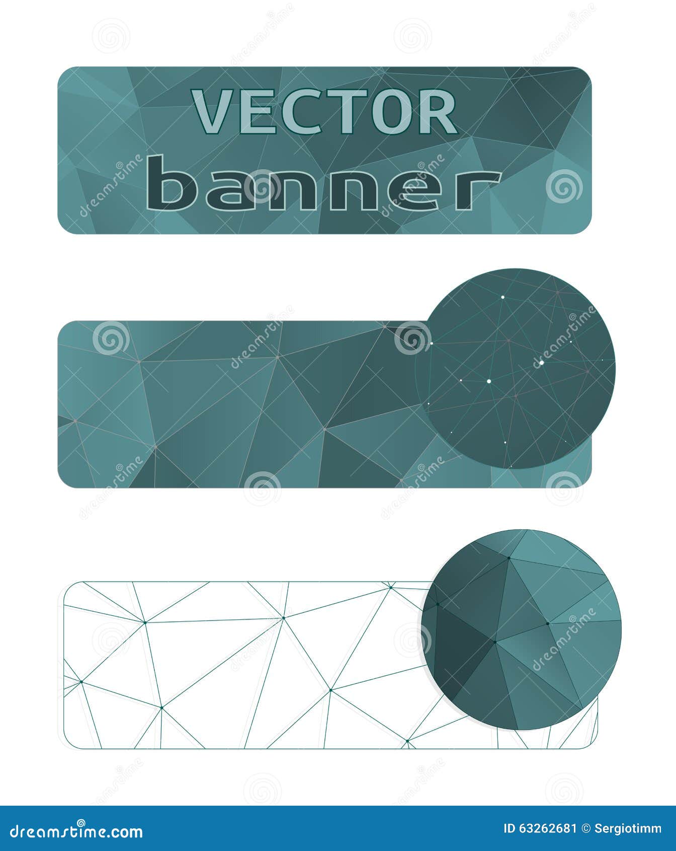 Vector Polygon Abstract Banner Stock Vector - Illustration of business ...