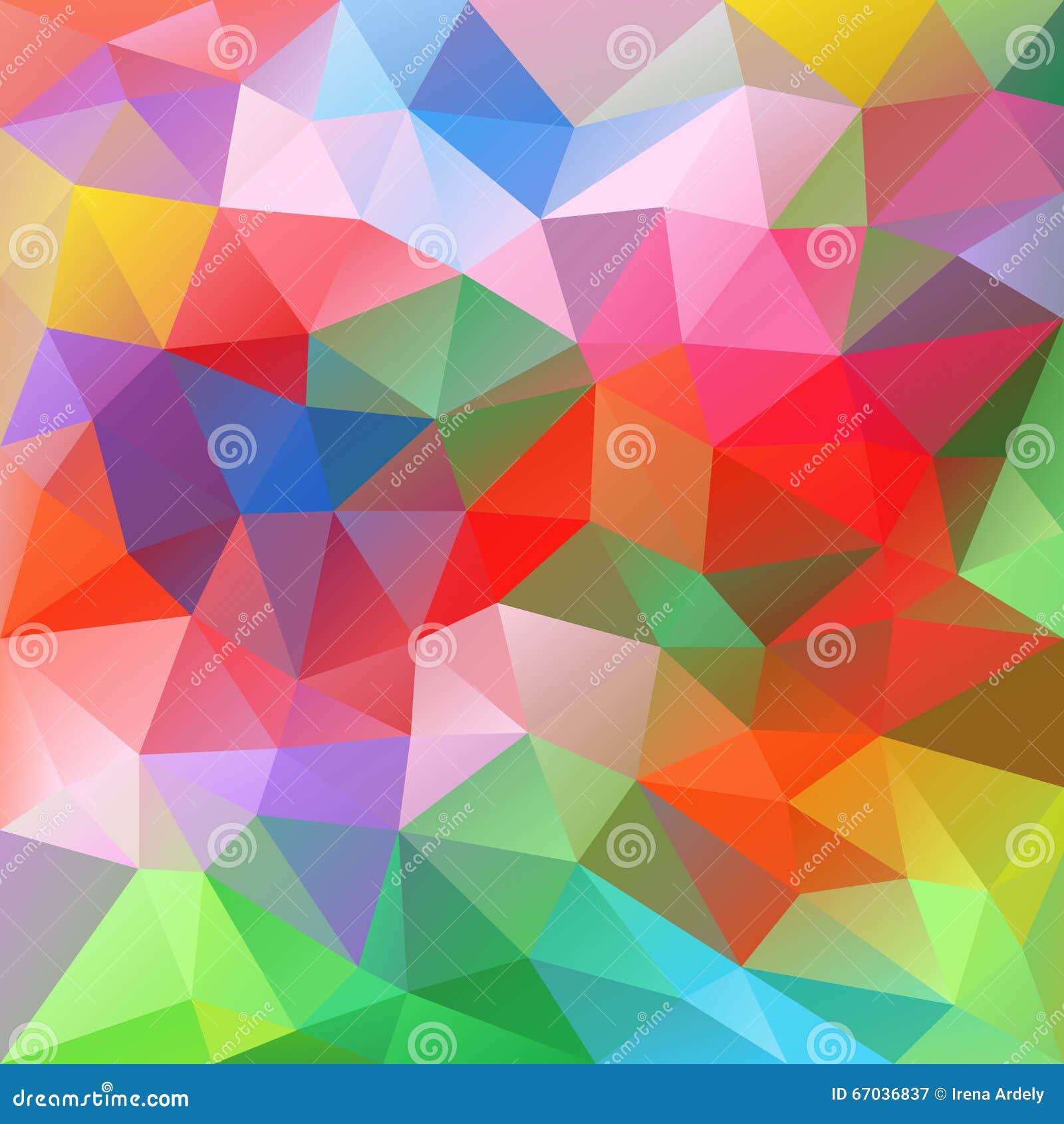 Vector Polygon Background Triangular Pattern Spring Colorful Spectrum