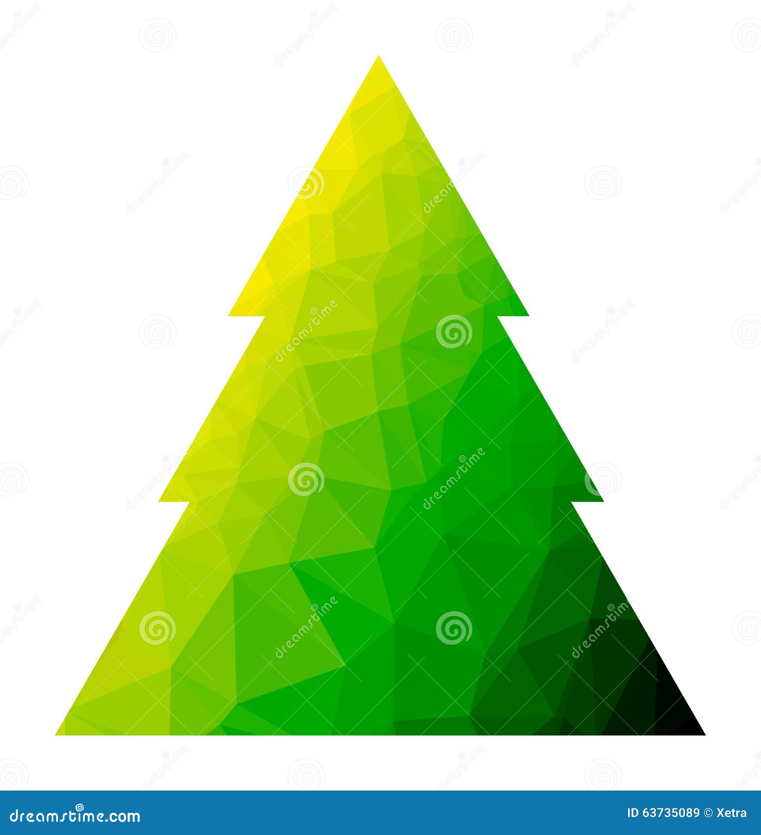 Vector Polygon Christmas Tree Stock Illustration - Illustration of ...