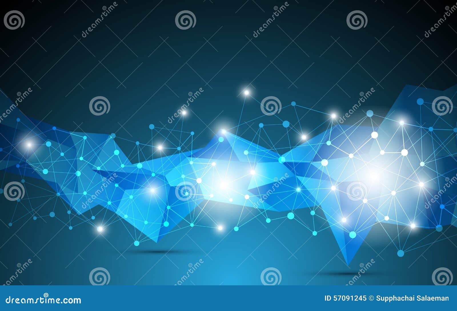 Vector Polygon Design Technology Communication Innovation Concept ...