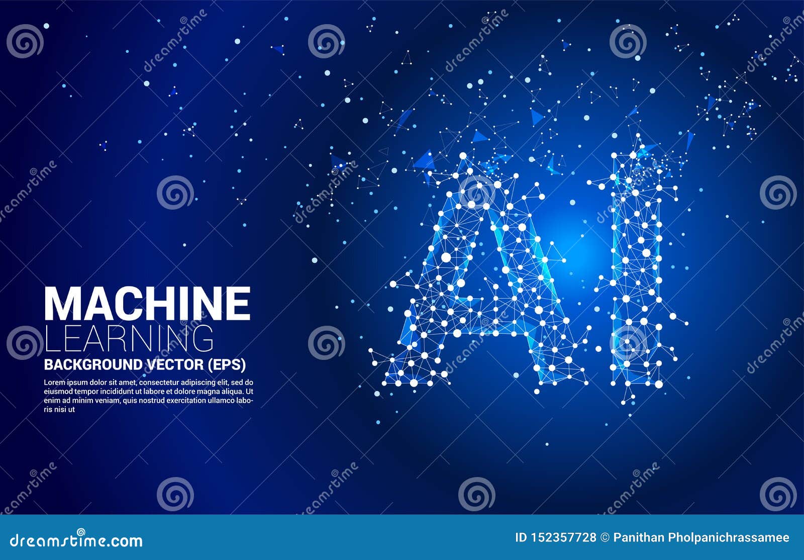 Vector Polygon Dot Connect Line Shaped AI. Stock Illustration ...