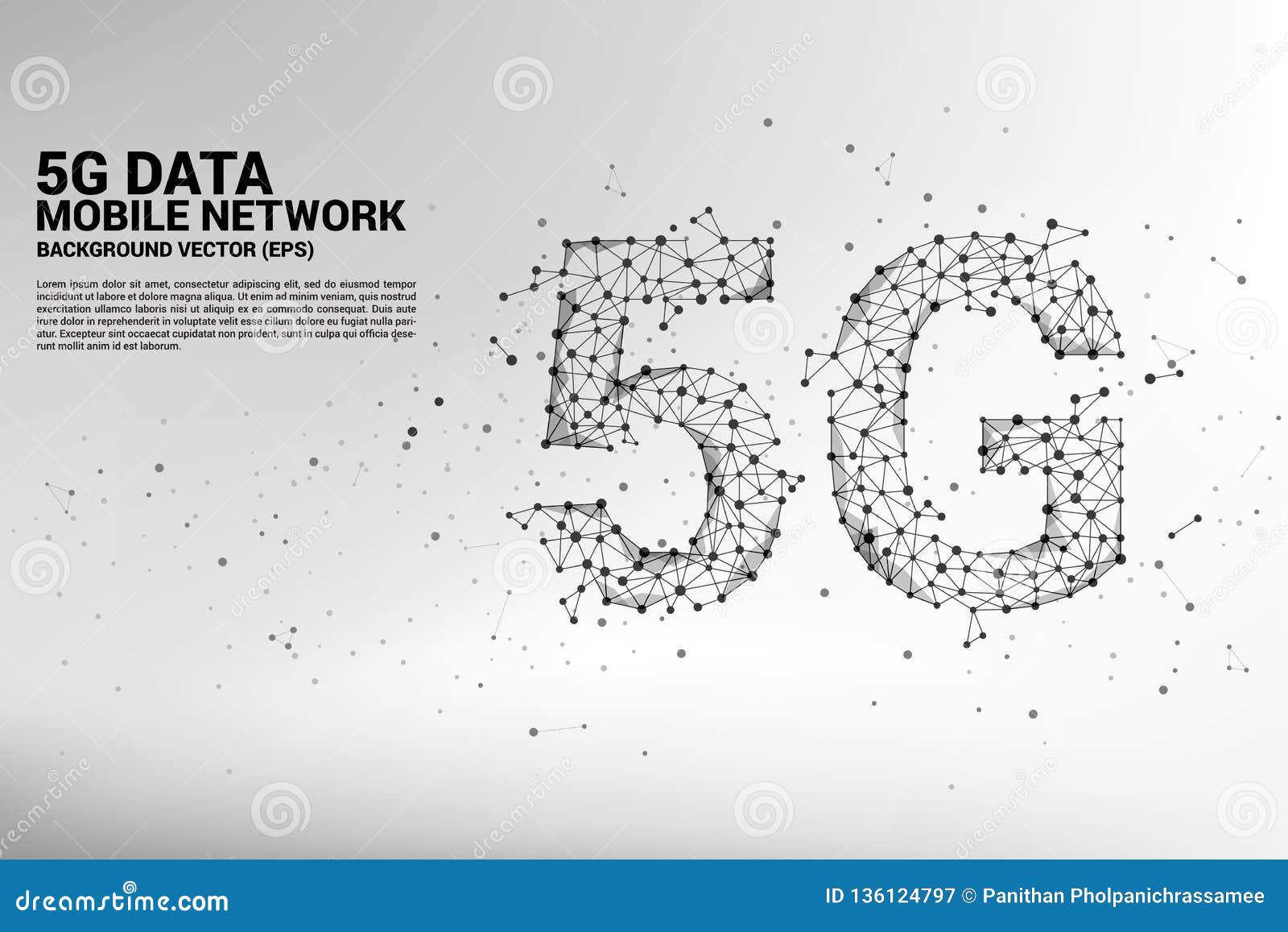 Vector Polygon Dot Connect Line Shaped 5G Mobile Networking Networking ...