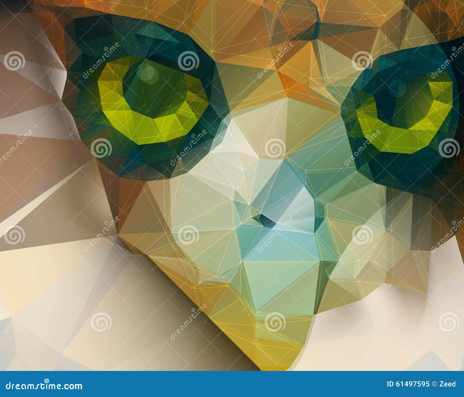 Vector Polygon Shape Bird Abstract Background Stock Vector ...