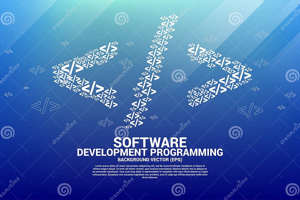 Vector Polygon Software Development Programming Multiple Tag Icons Shaped Big Tag Symbol. Stock ...