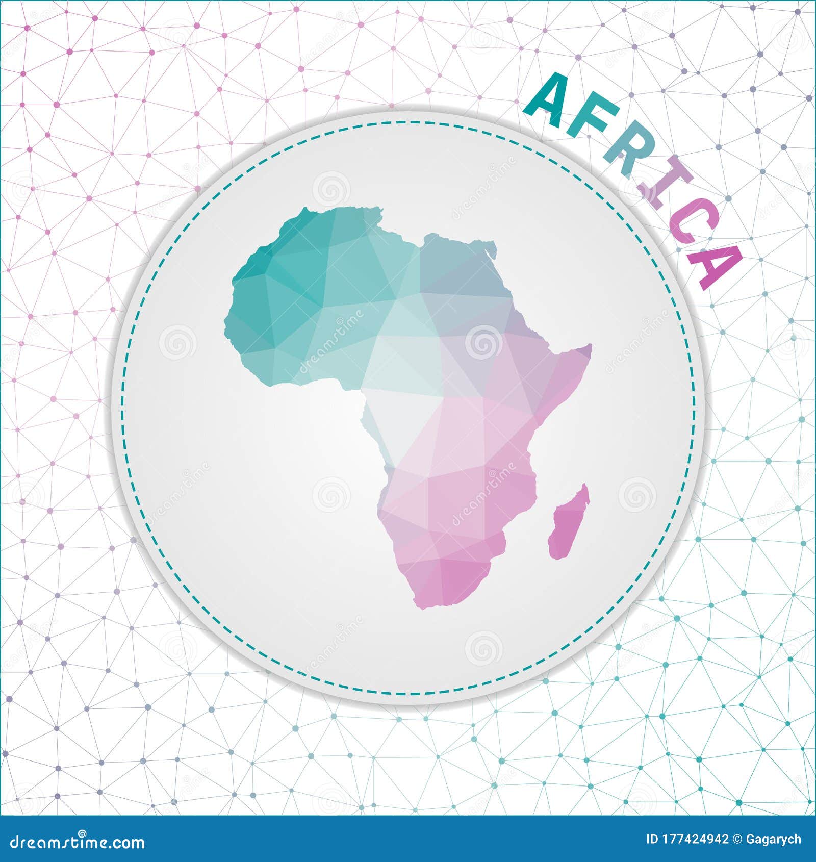 Vector Polygonal Africa Map. Stock Vector - Illustration of crystal ...