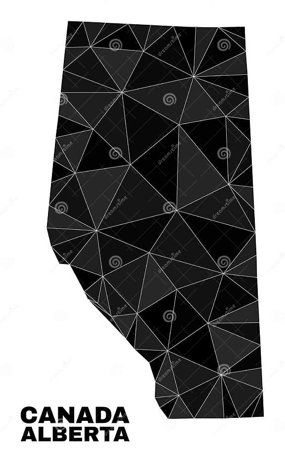 Vector Polygonal Alberta Province Map Stock Vector - Illustration of ...