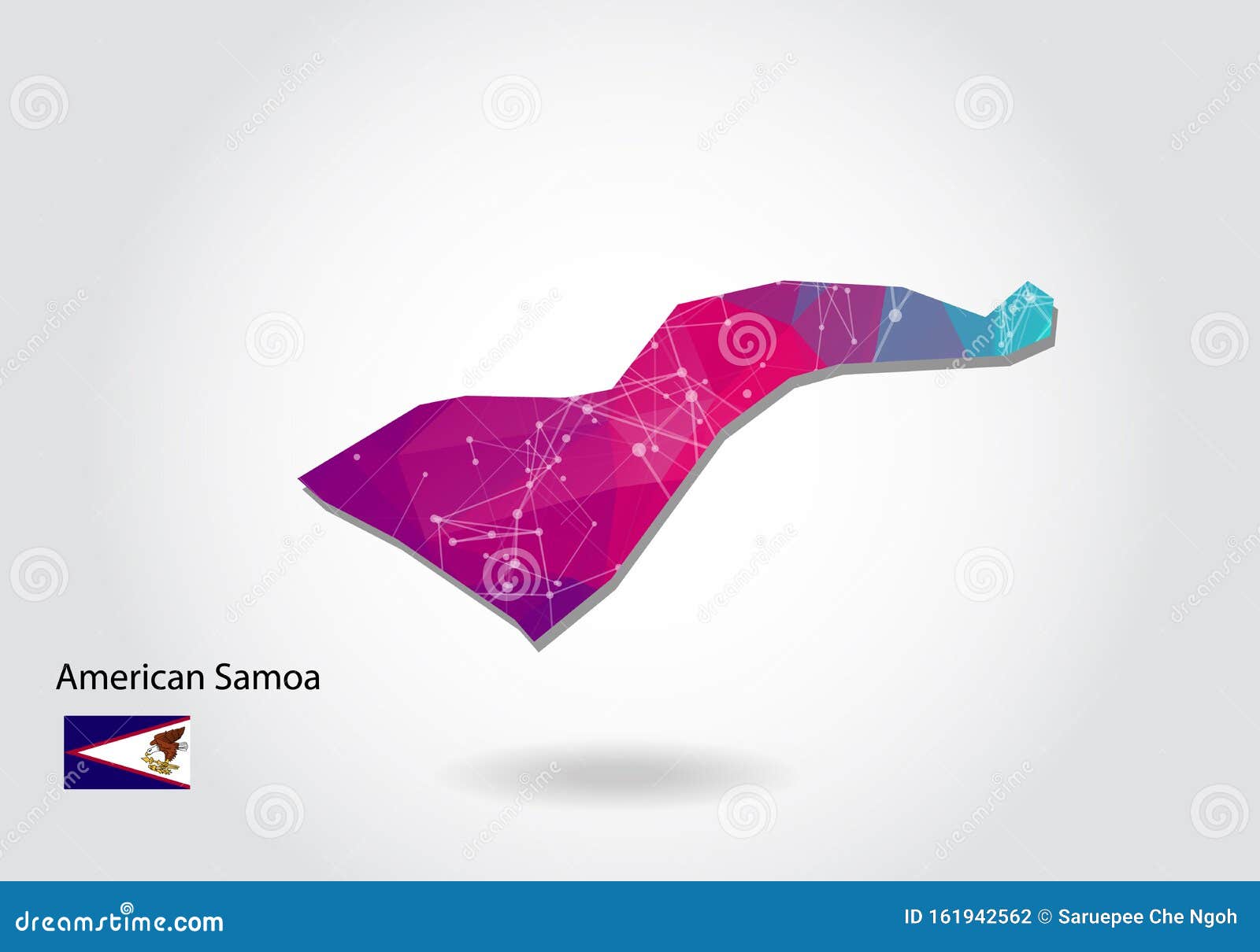 Vector Map Samoa. Isolated Vector Illustration. Black On White ...