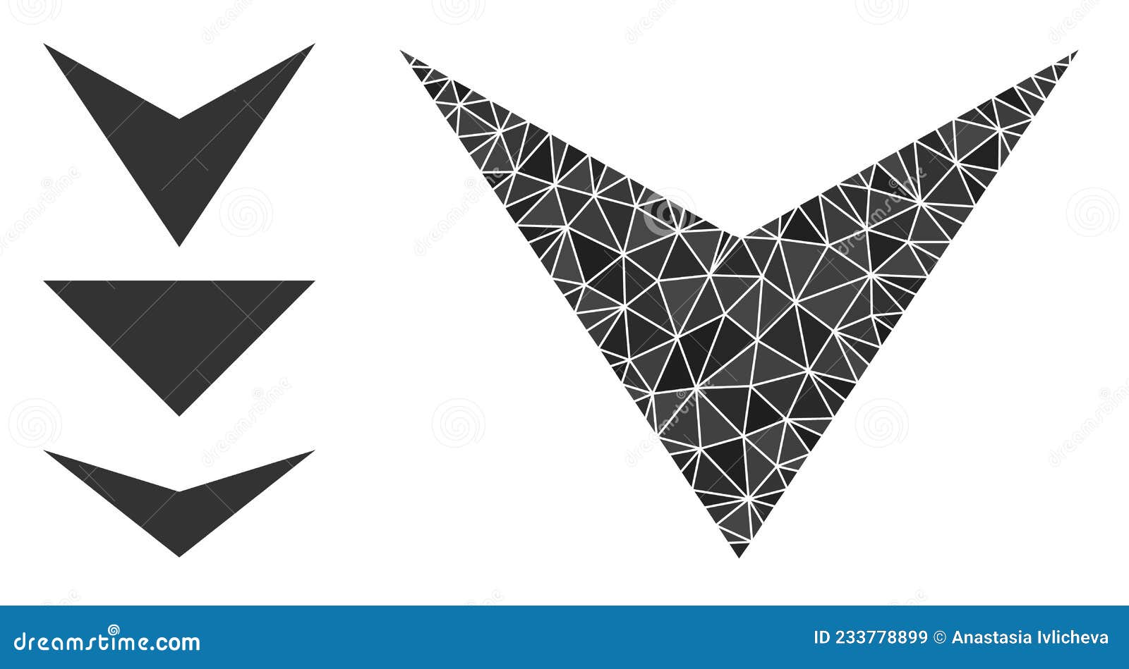 Vector Polygonal Arrowhead Down Icon and Similar Icons Stock Vector ...