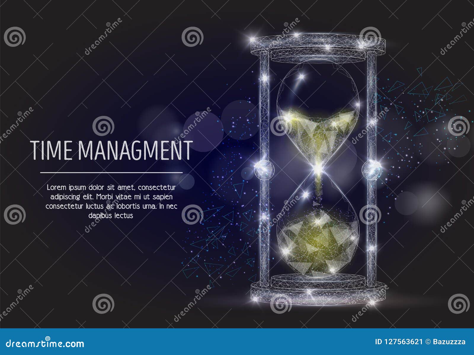 Time Management Vector Geometric Polygonal Art Background Stock Vector ...