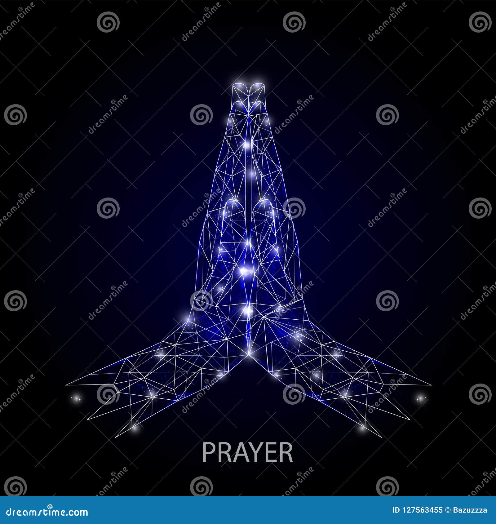 Praying Hands Vector Geometric Polygonal Art Background Stock Vector ...