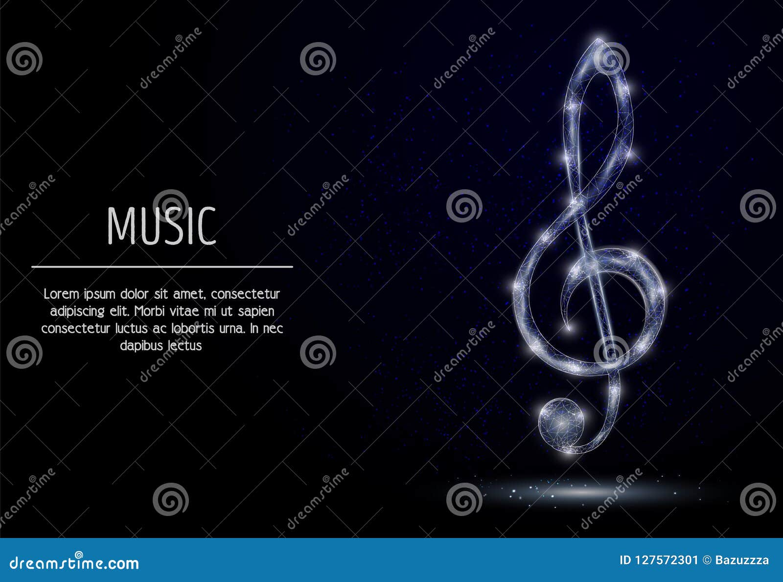 Treble Clef Vector Polygonal Art Style Background Stock Vector ...