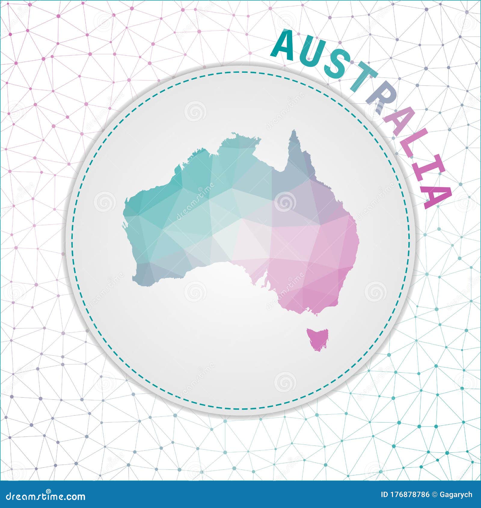 Vector Polygonal Australia Map. Stock Vector - Illustration of ...