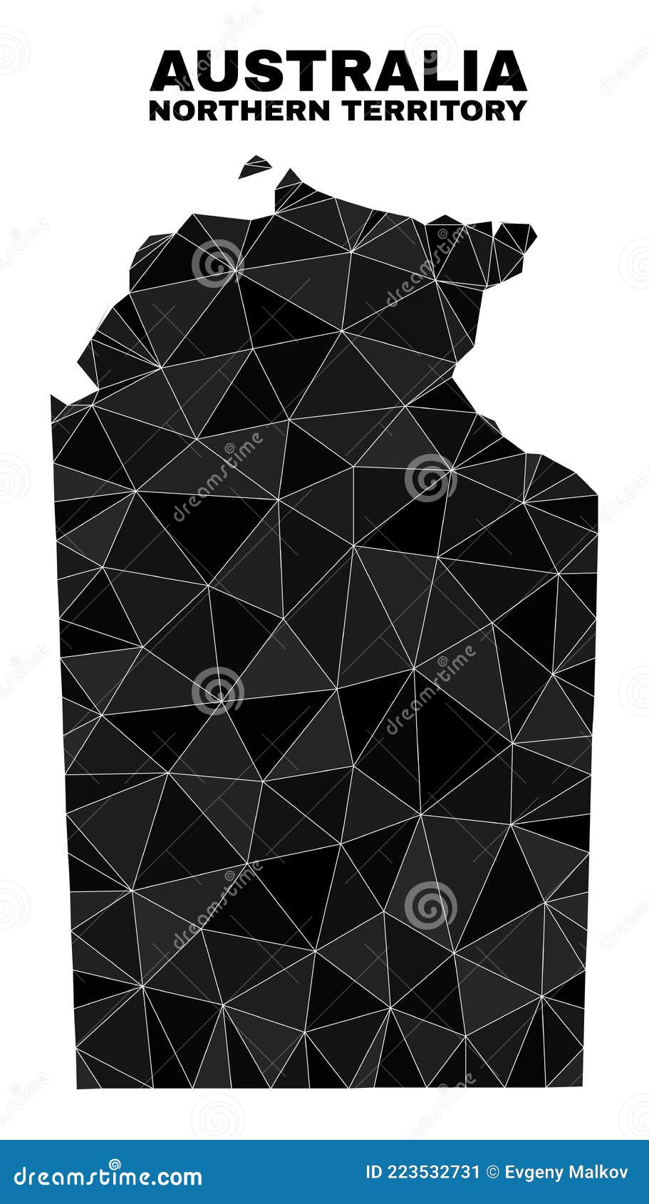 Vector Polygonal Australian Northern Territory Map Stock Vector ...