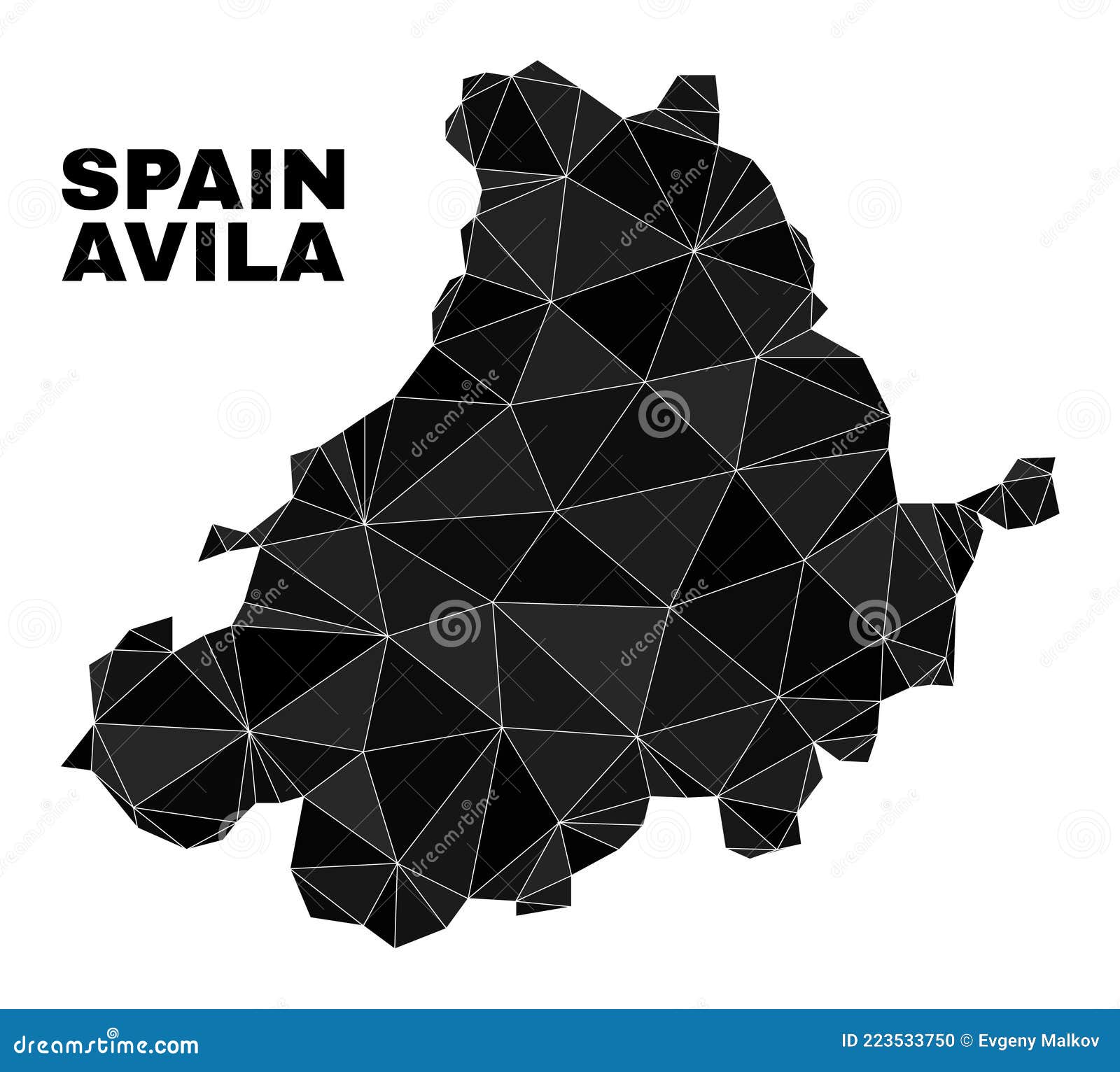 Vector Polygonal Avila Province Map Stock Vector - Illustration of ...