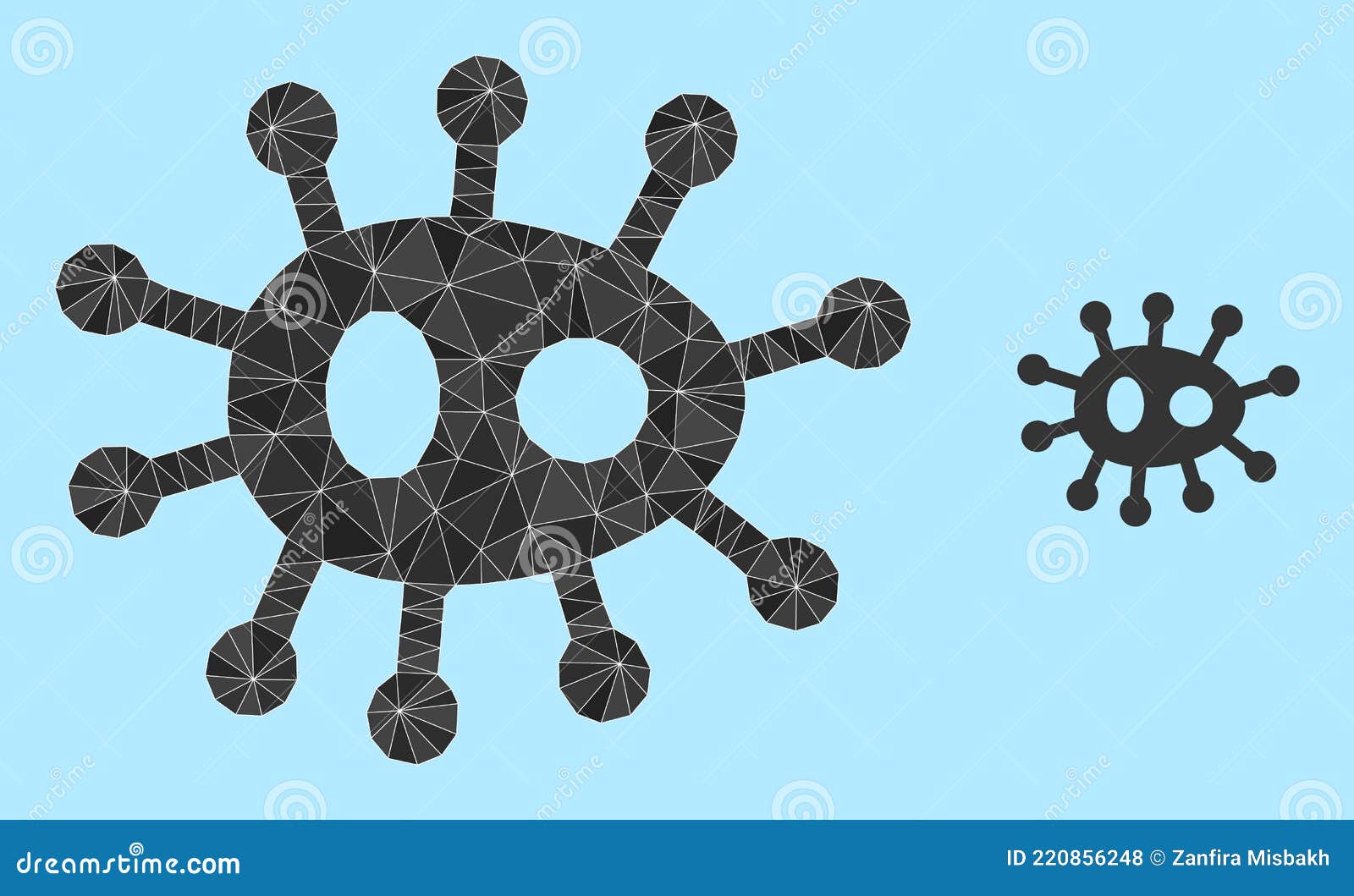 Vector Polygonal Bacilla Icon Stock Vector - Illustration of ...