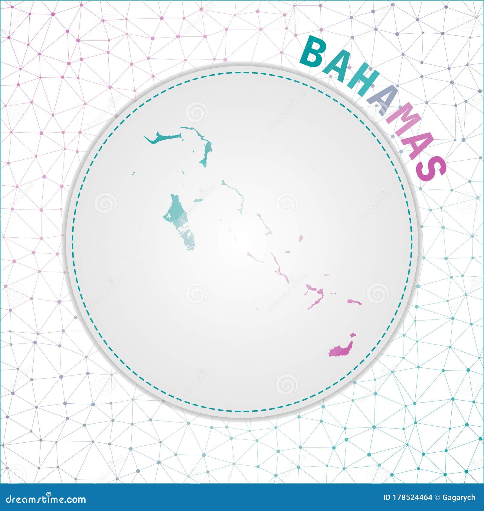 Vector Polygonal Bahamas Map. Stock Vector - Illustration of green ...