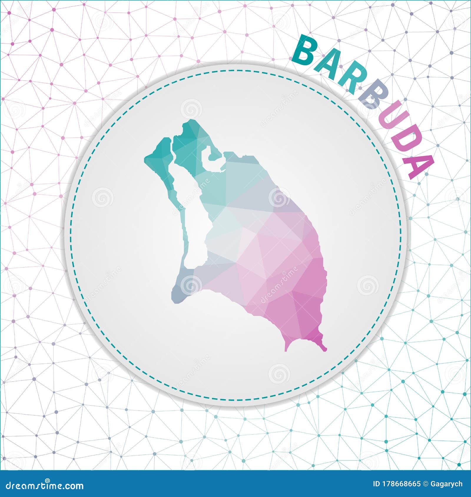 Vector Polygonal Barbuda Map. Stock Vector - Illustration of element ...