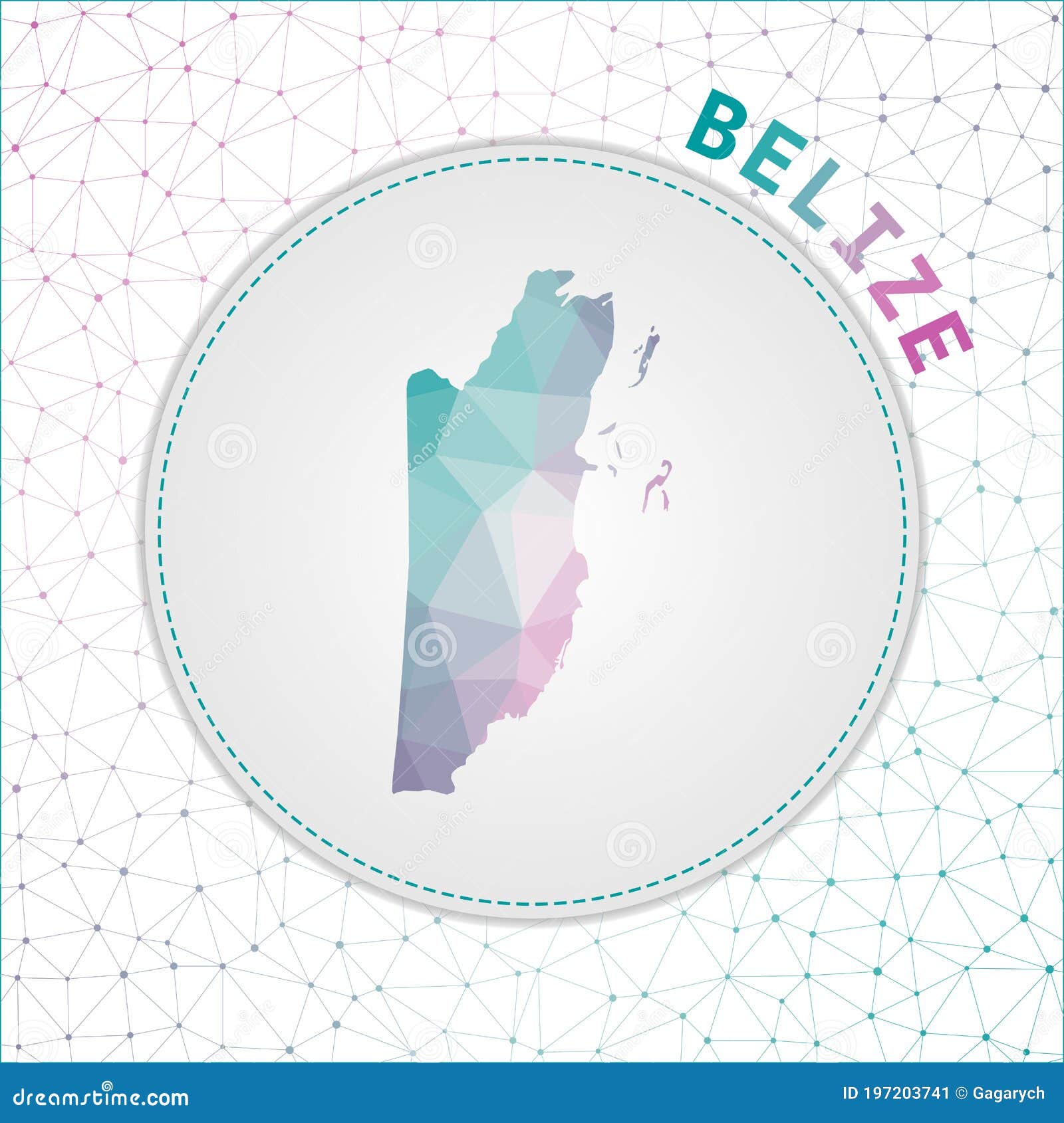 Vector Map Of Belize. High Detailed Country Map With Division, Cities ...